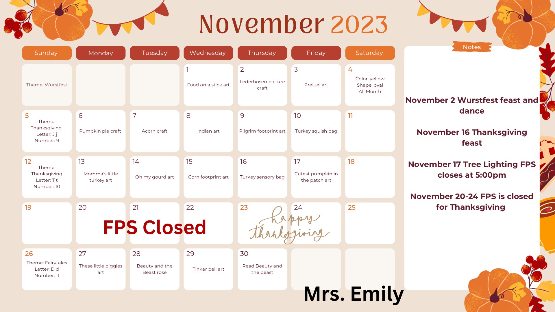 infant program - First Protestant School